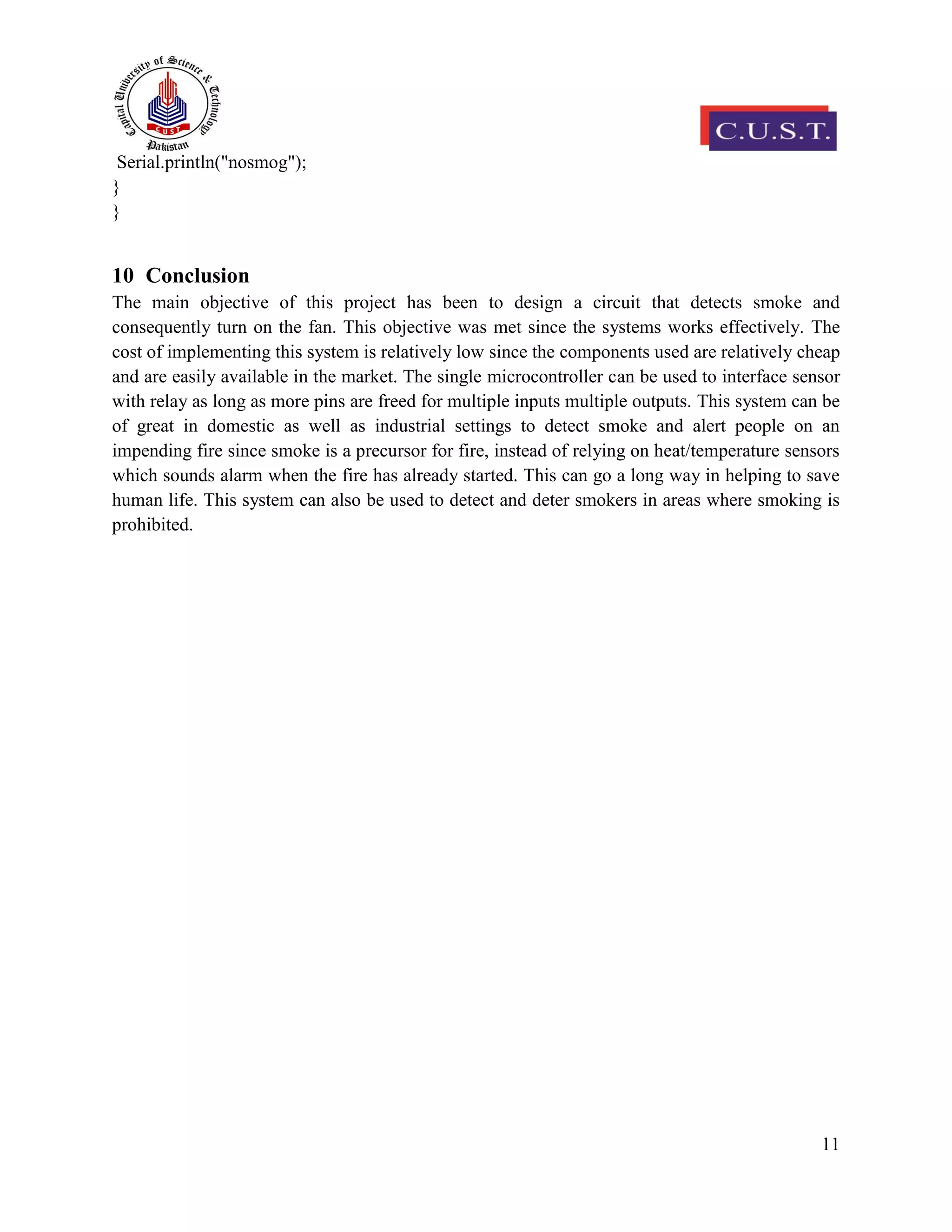 Automated Smoke Detected Exhaust Fan | PDF