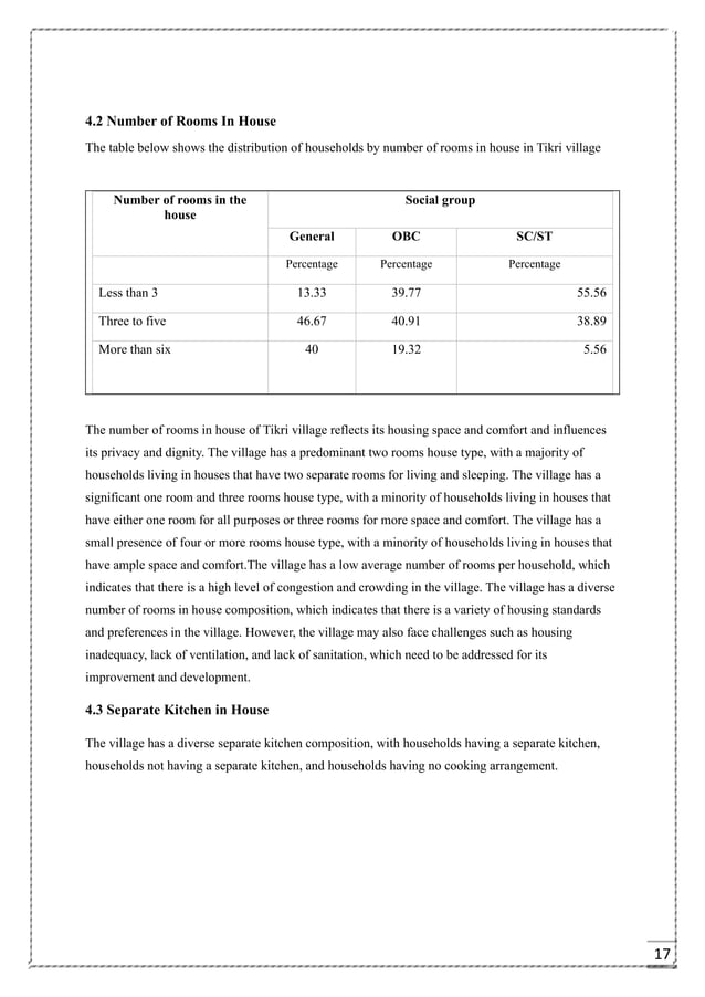 tikari village VARANASI survey report .pdf | Agriculture | Industries