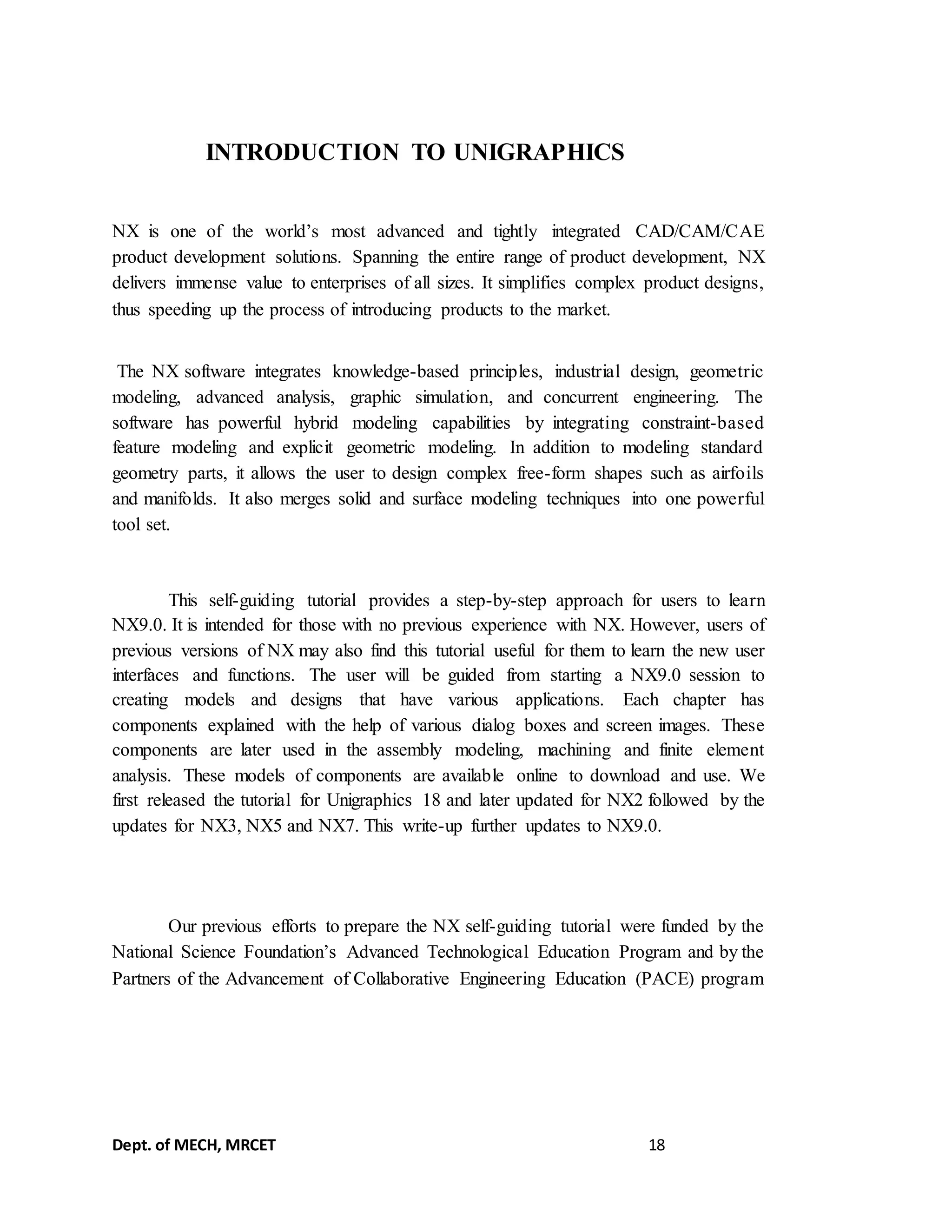 Designing of Centrifugal Fan in Unigraphics N.X | DOCX