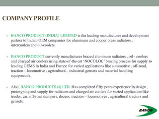 Role of sale promotion in Banco Product INDIA LTD | PPTX