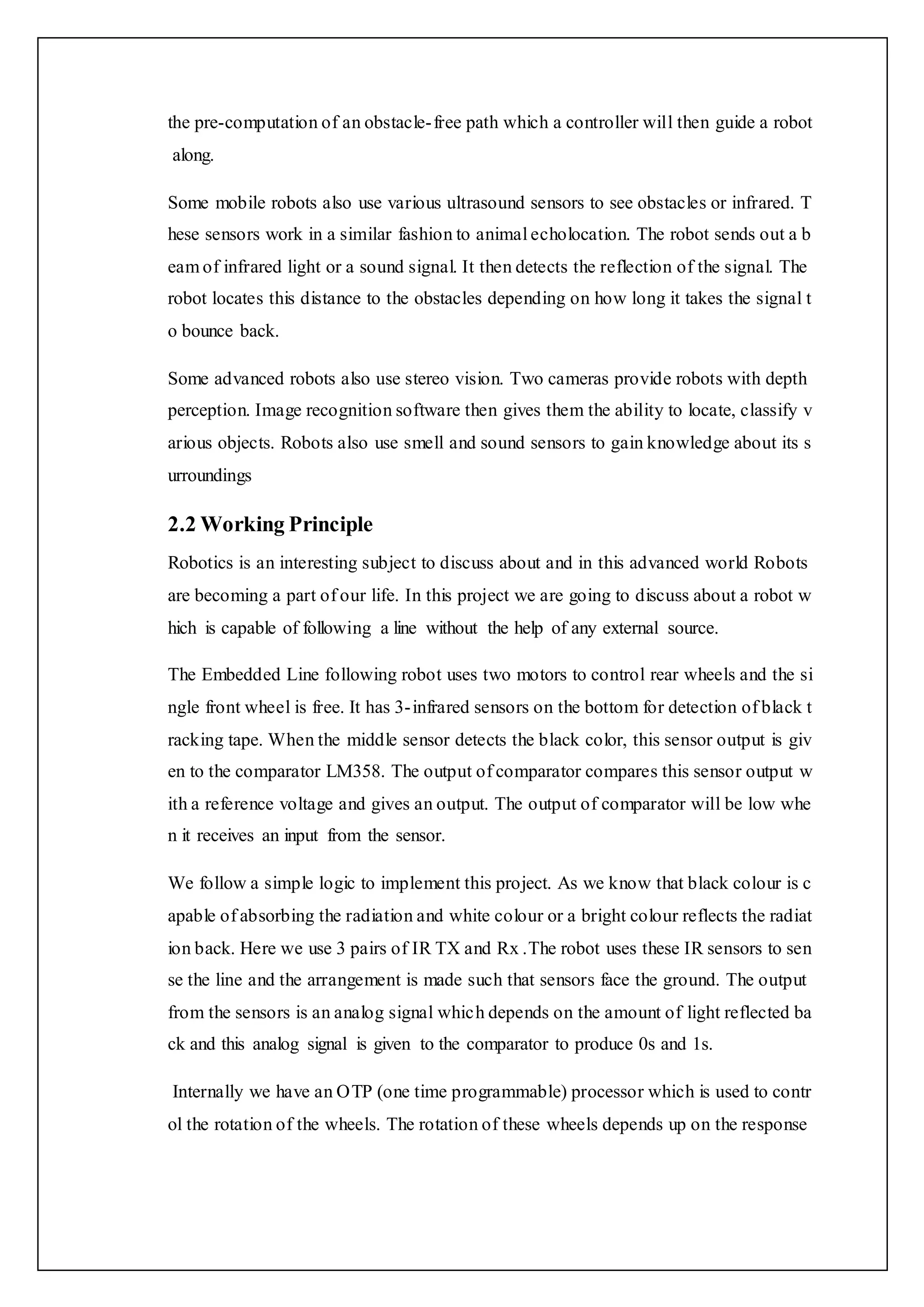 Final report of line follower robot | DOCX