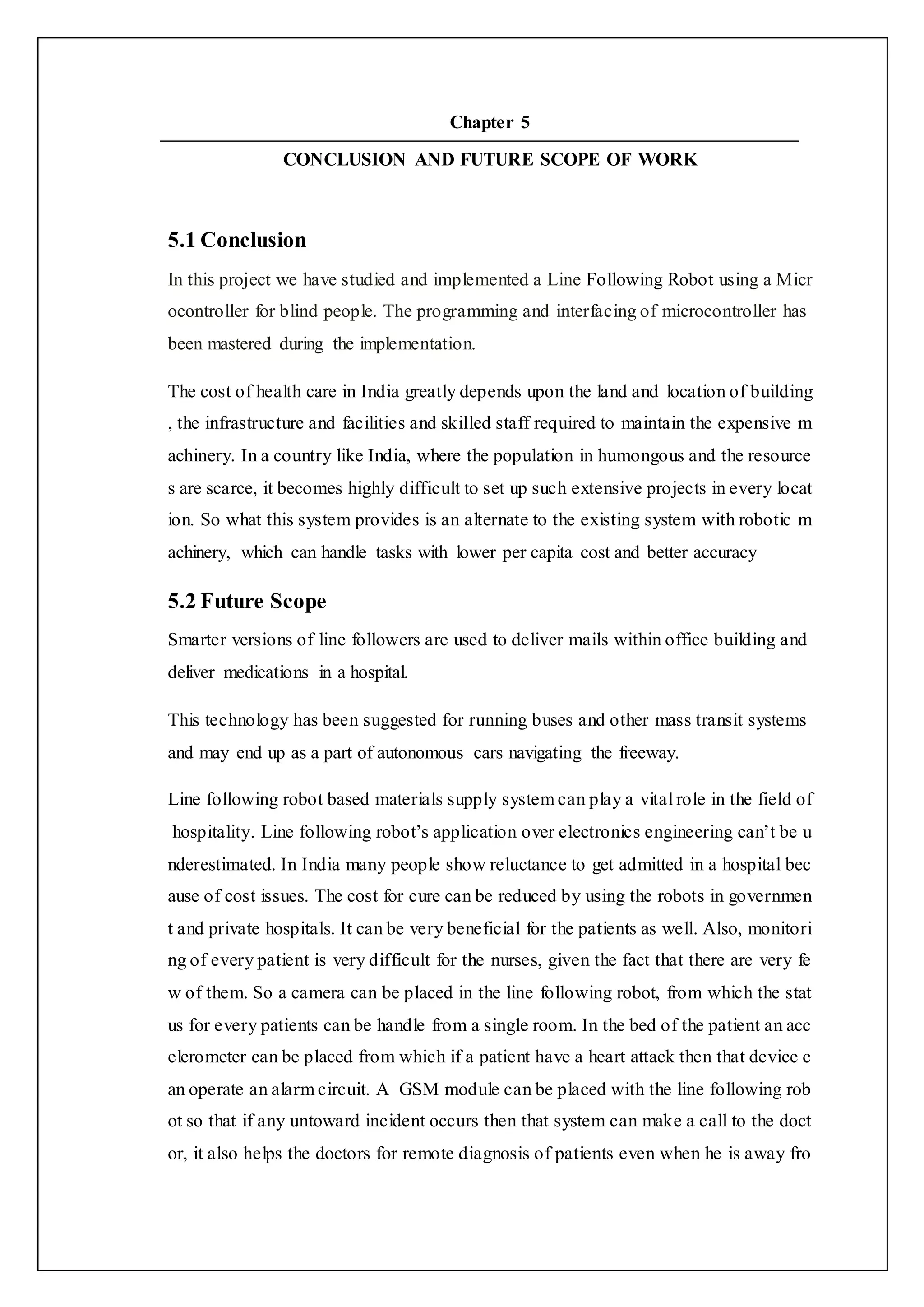 Final report of line follower robot | DOCX