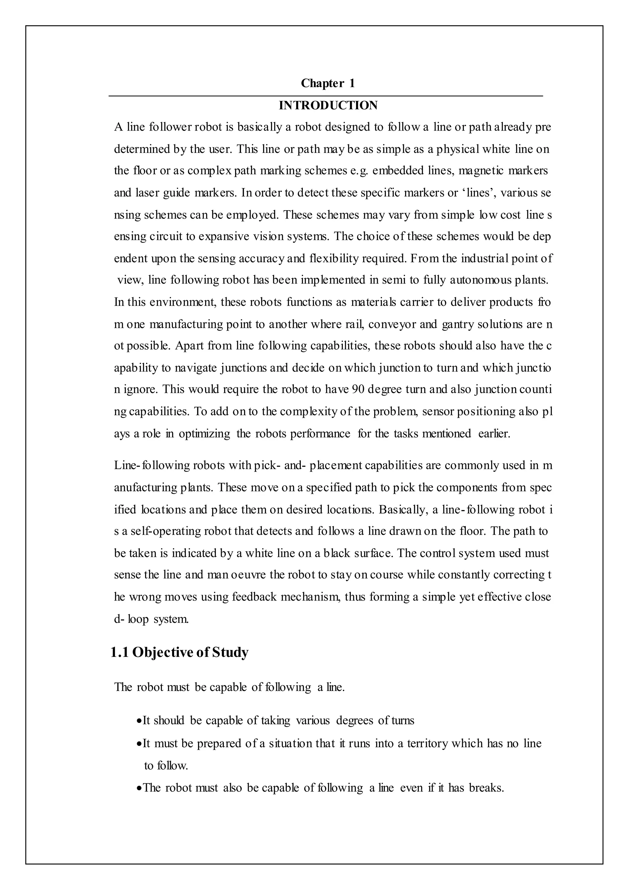 Final report of line follower robot | DOCX