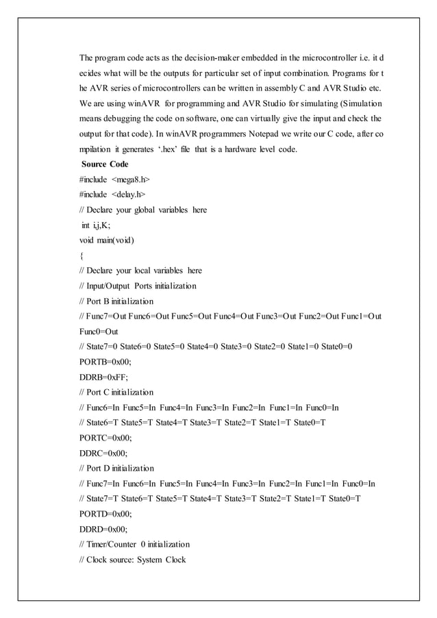 Final report of line follower robot | DOCX | Robotics | Technology & Computing