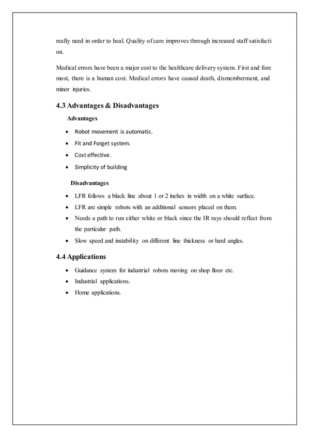 Final report of line follower robot | DOCX | Robotics | Technology & Computing