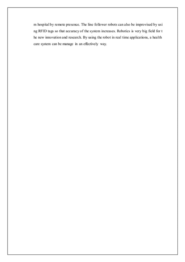 Final report of line follower robot | DOCX | Robotics | Technology & Computing