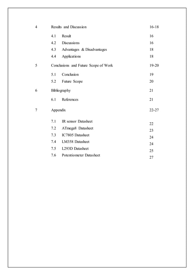 Final report of line follower robot | DOCX | Robotics | Technology & Computing