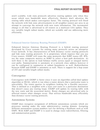 Report on Router | DOCX