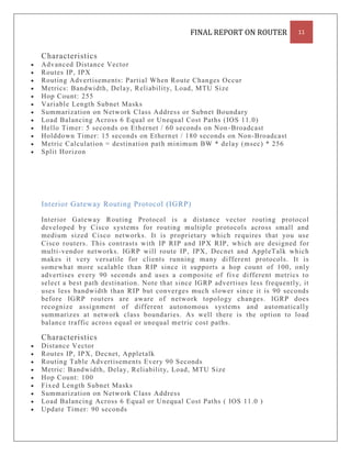 Report on Router | DOCX