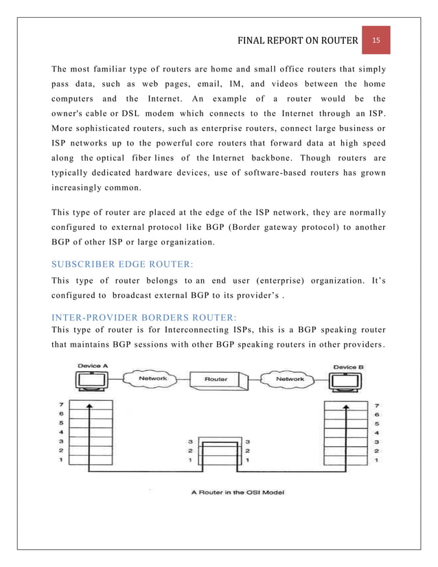 Report on Router | DOCX