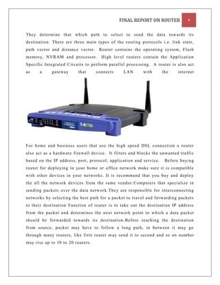 Report on Router | DOCX