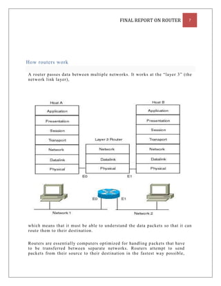 Report on Router | DOCX