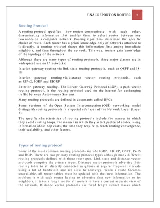 Report on Router | DOCX