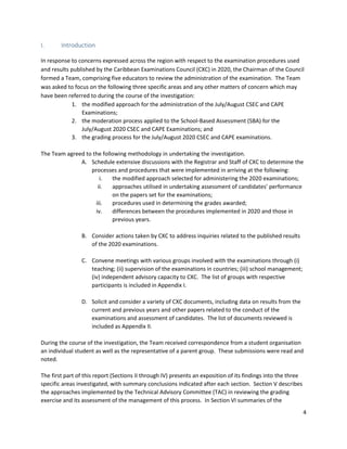 Review of the Administration of the 2020 CSEC and CAPE Examinations by ...