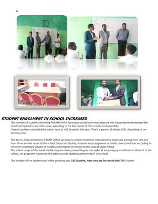 Farah Omar Secondary School Quarterly Progressive Report | PDF