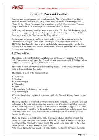 Internship report on CCBPL Pakistan | PDF