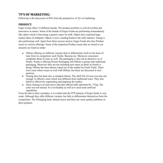 Engro Foods Limited Marketing Project | PPTX