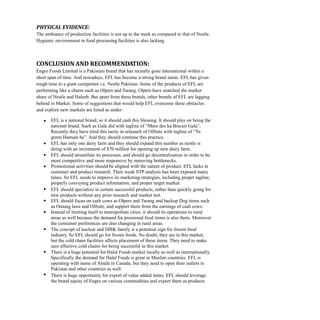 Engro Foods Limited Marketing Project | PPTX