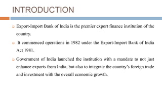 Mukesh Singh (Export Import Bank Of India) | PPTX