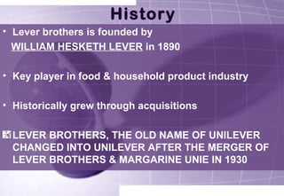 Final report on unilever for MBA from NCBA&Eians | PPT