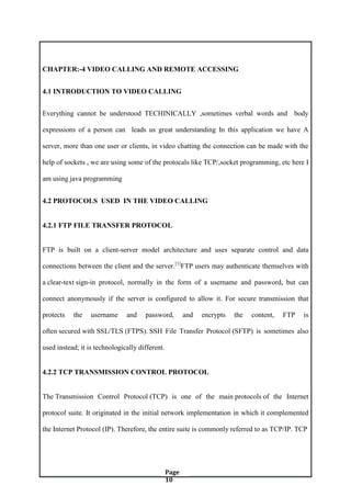 Video calling and remote accessing | PDF