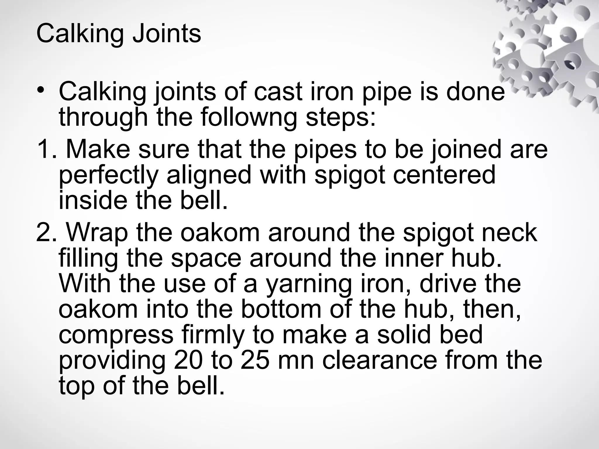 MEASURING, CUTTING, AND JOINING PIPES | PPT