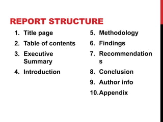 Final report presentation | PPTX