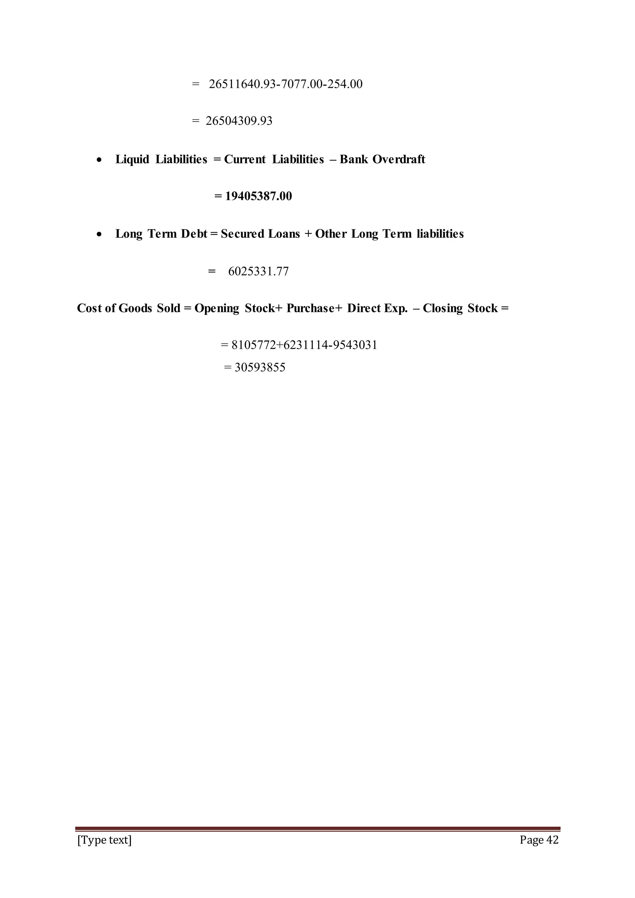 REPORT ON SUMMER TRAINING A FINANCIAL STATEMENT ANALYSIS AND ...