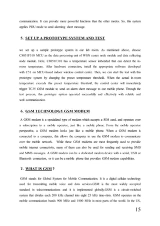 Report ON a Remote Security System Using wireless sensor and GSM module Technology | PDF