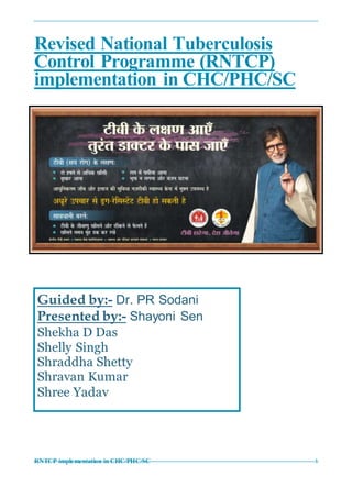 Revised National Tuberculosis Control Programme | DOCX