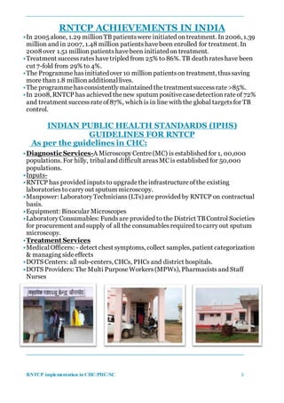 Revised National Tuberculosis Control Programme | DOCX | Physical ...