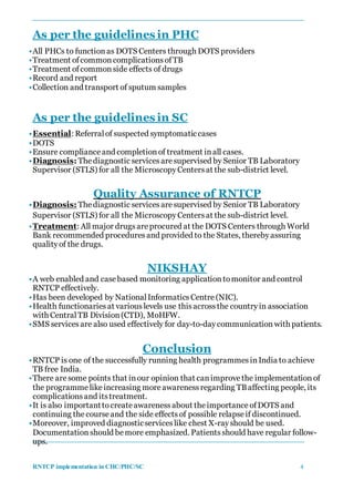 Revised National Tuberculosis Control Programme | DOCX | Physical ...