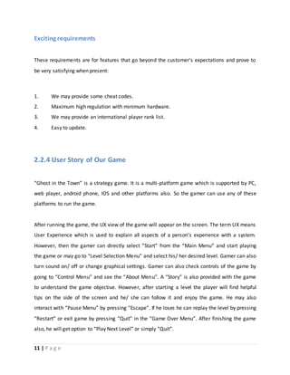 Final project report of a game | PDF