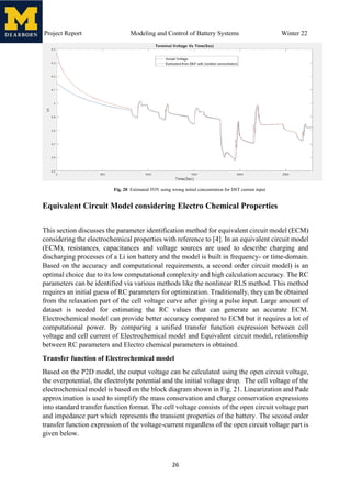 SOC estimation using electro chemical model and Extended Kalman Filter | PDF