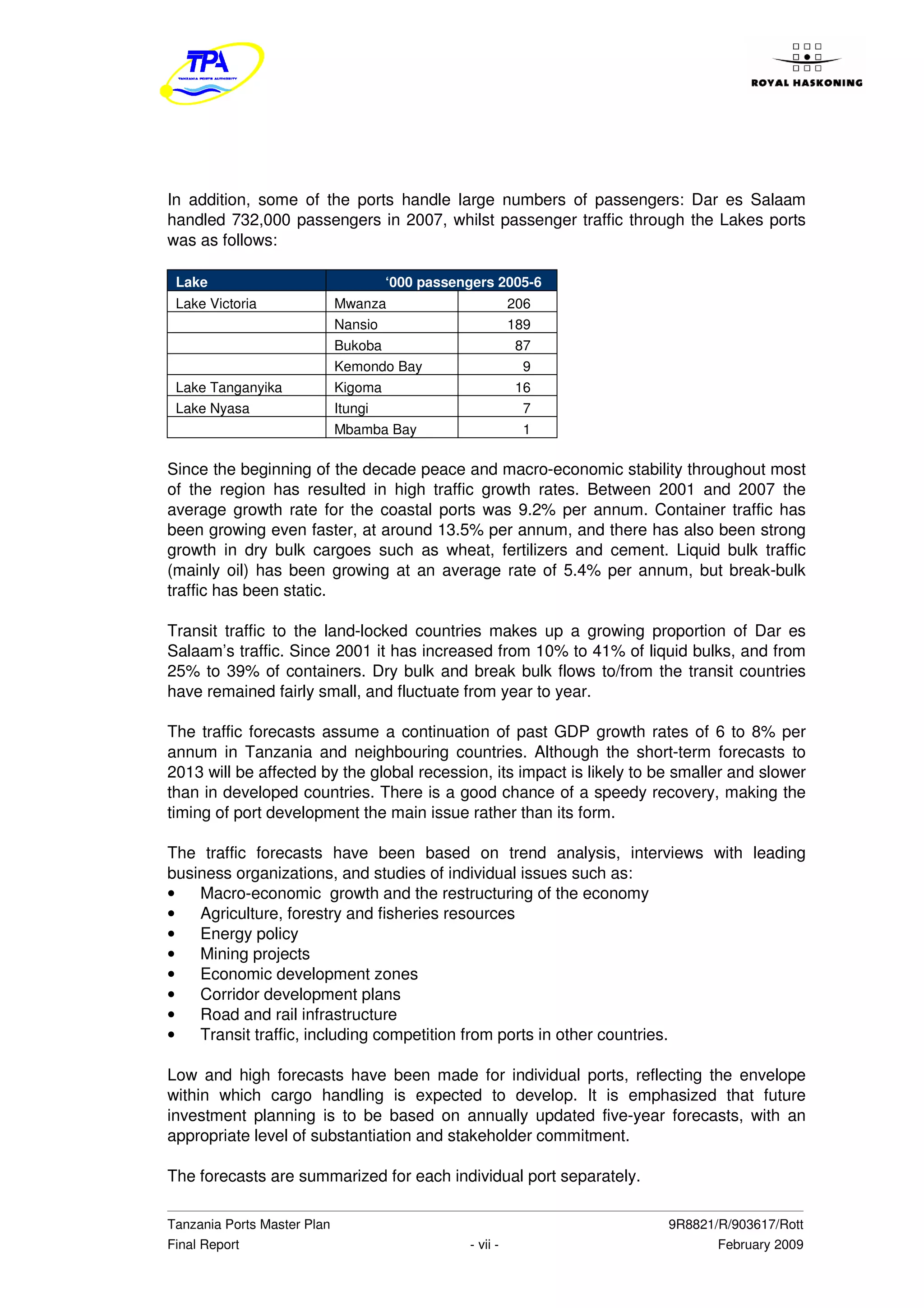 Final report tanzania ports master plan 1 to 100 | PDF