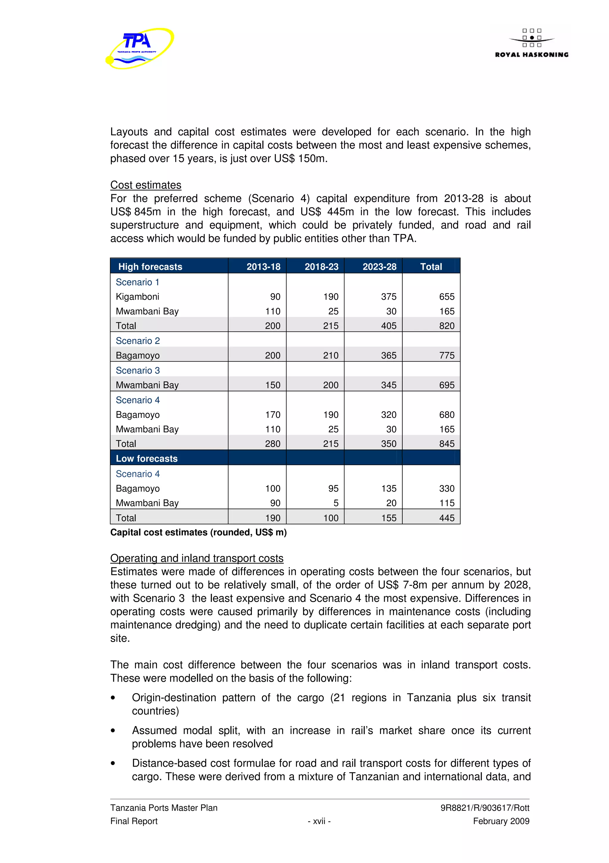Final report tanzania ports master plan 1 to 100 | PDF