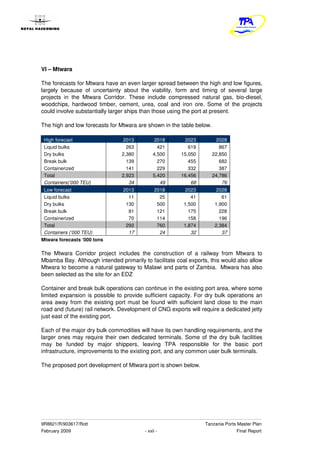 Final report tanzania ports master plan 1 to 100 | PDF