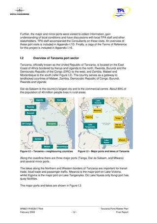 Final report tanzania ports master plan 1 to 100 | PDF