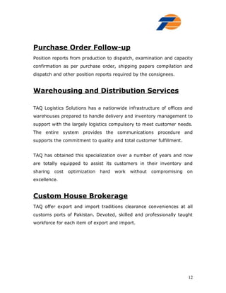 Final report taq cargo | DOC