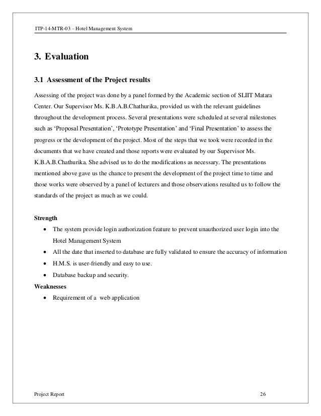 Hotel Management System Final Report