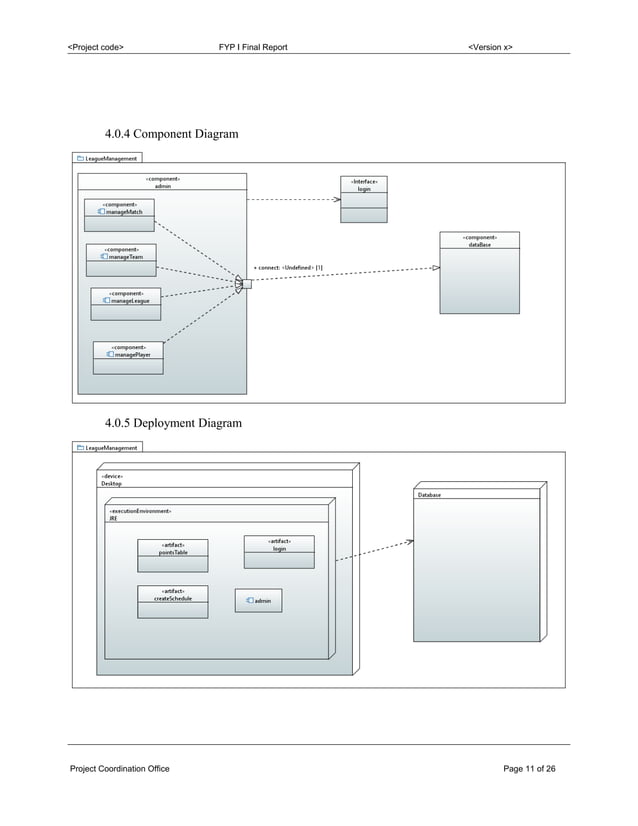 Football League Management System Final Year Report | DOC
