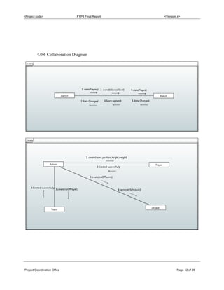 Football League Management System Final Year Report | DOC
