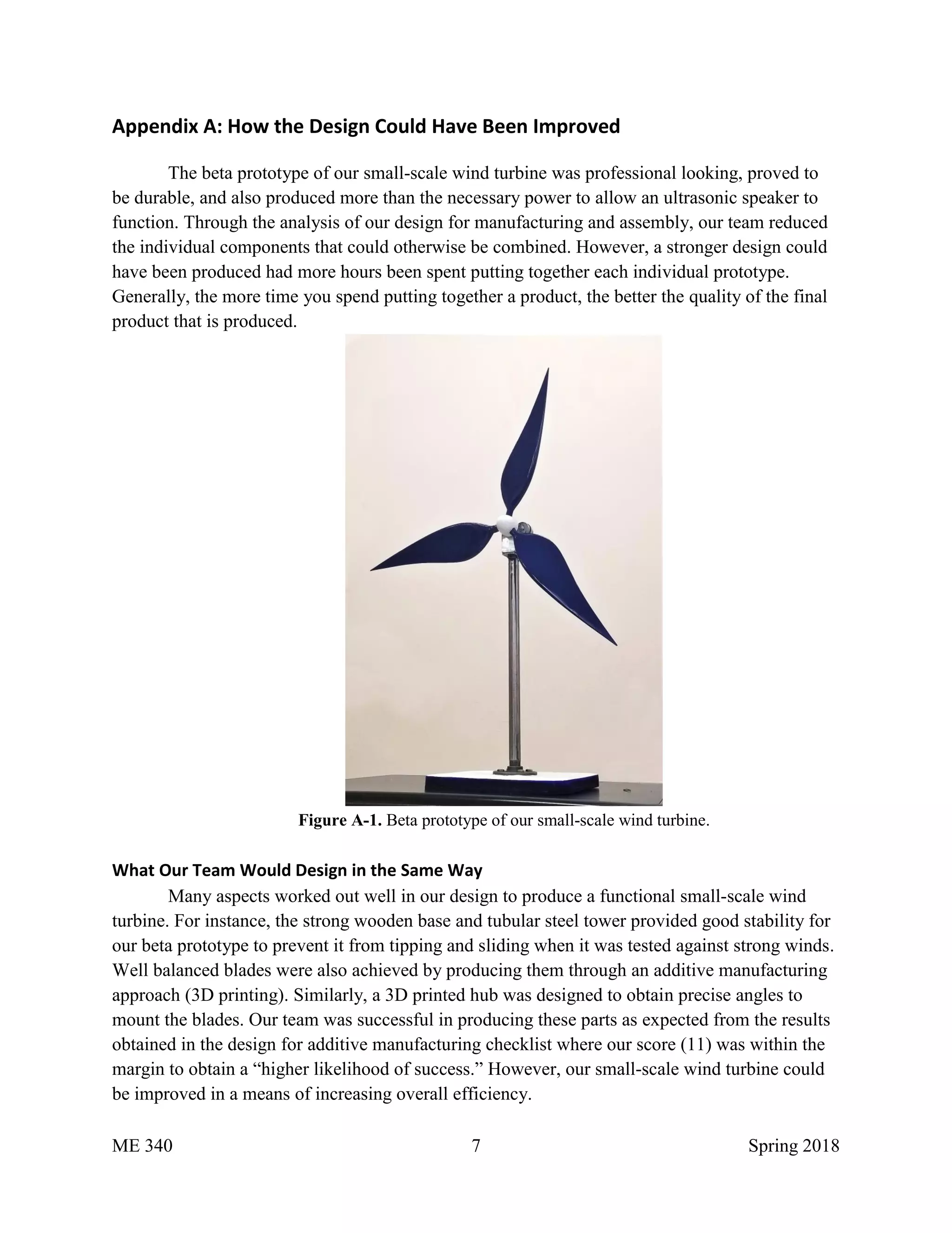 Final report wind turbine project | PDF