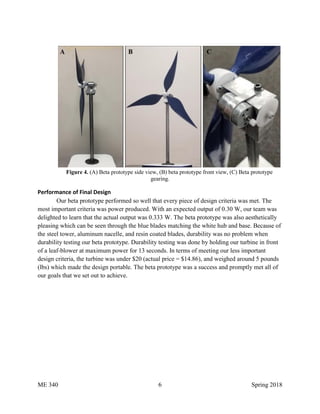 Final report wind turbine project | PDF