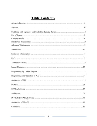 summer internship report on PLC & SCADA | PDF