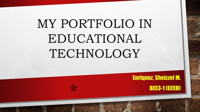 My Portfolio in Educational Technology | PPT