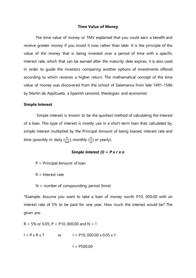 TIME VALUE of MONEY | PDF