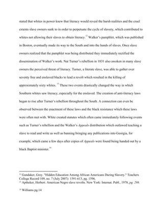 Tutelage Towards Freedom: Education and Slavery. Taneisha Palmer | PDF