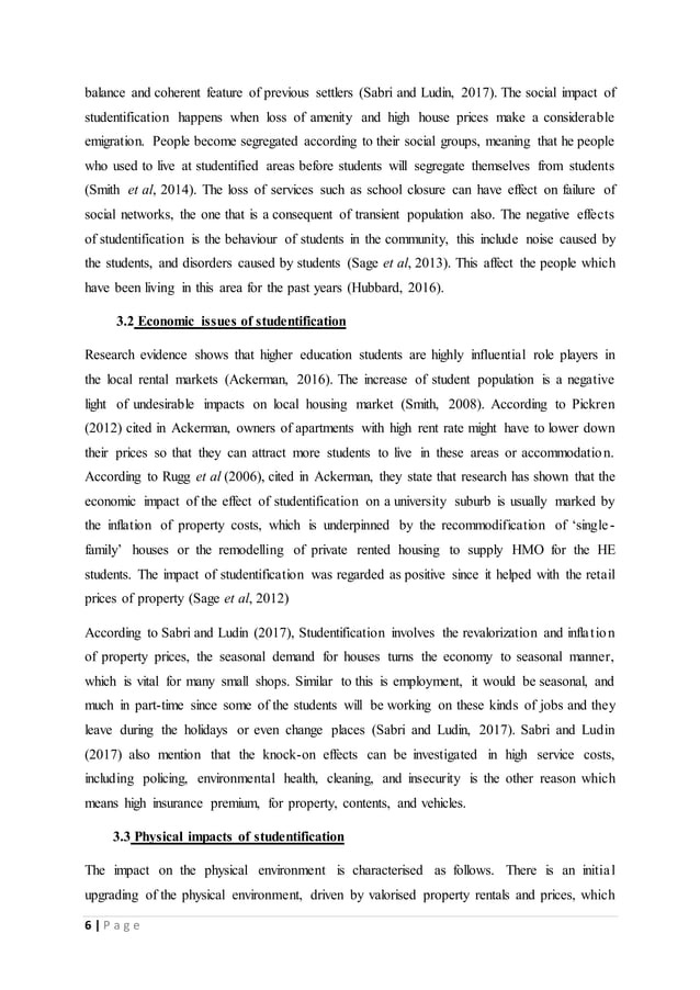 Studentification in South Africa "Johannesburg" | DOCX | College ...