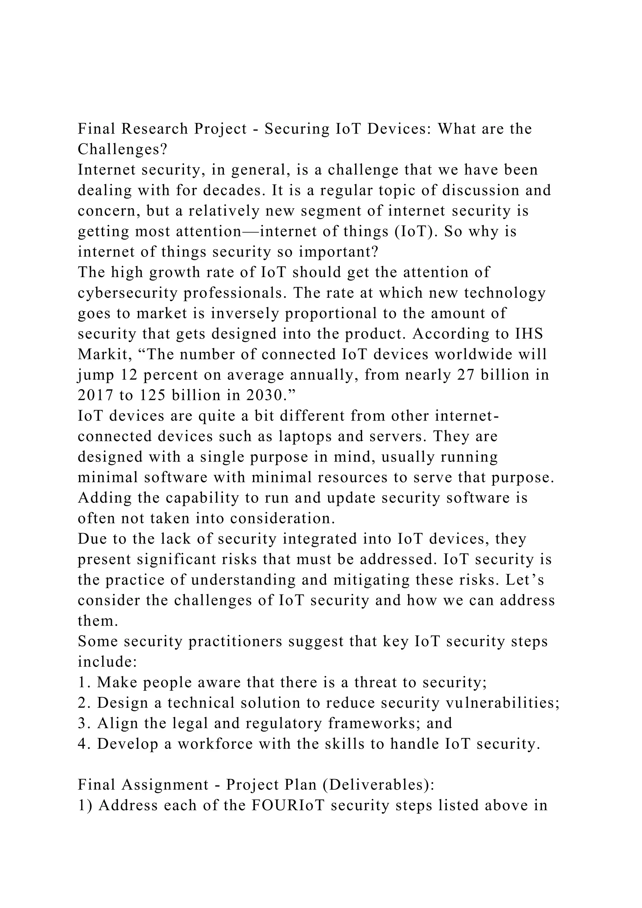 Final Research Project - Securing IoT Devices What are the Challe.docx